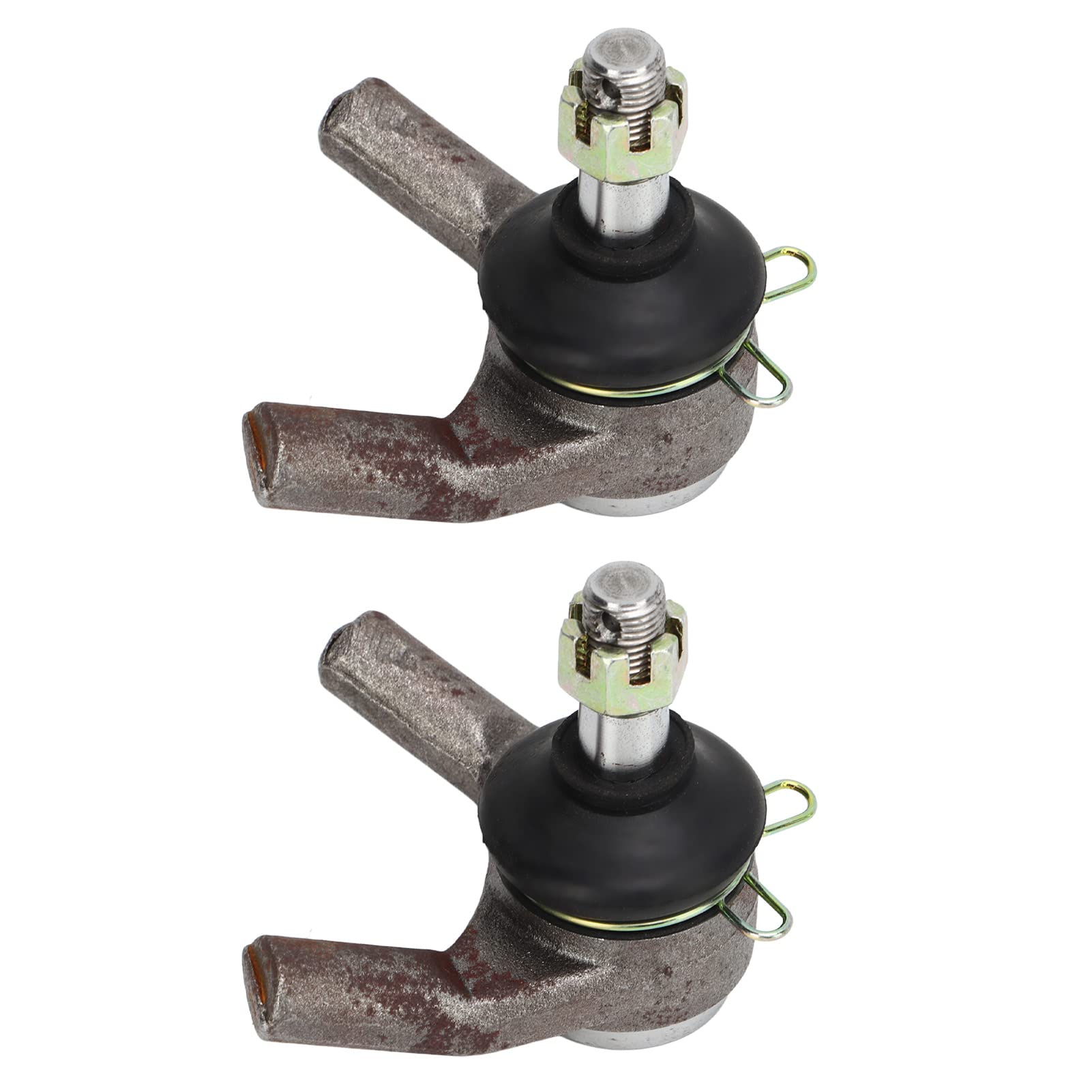 a Pair Suspension Tie Rod End Ball Joint Carbon Steel for 50‑250cc, Prevent Uneven Tire Wear Or Steering Wheel Shaking Replace Original Damaged and Worn Ball Joints 0.47in