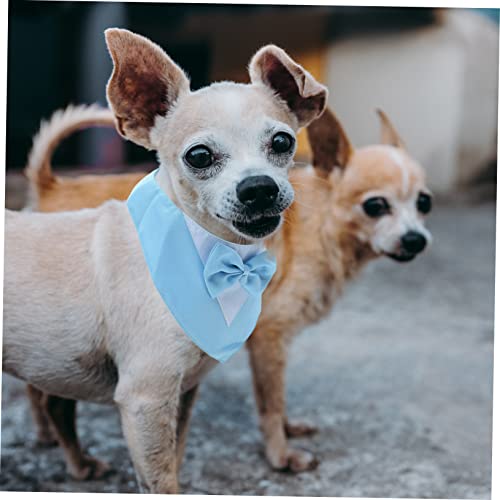 Mipcase 3pcs Decorative Tuxedo Pets Kerchief Valentines Cat Adjustable Holiday Cool Cats Kitten Small Tie Dogs Puppy Towel Scarf Bibs Washable Delicate Dog Large Suit Collar Bow Bandana