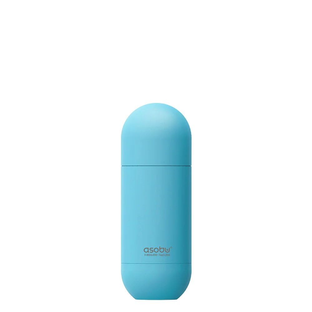 asobu Orb Bottle Blue Insulated Travel Bottle, 420 ml