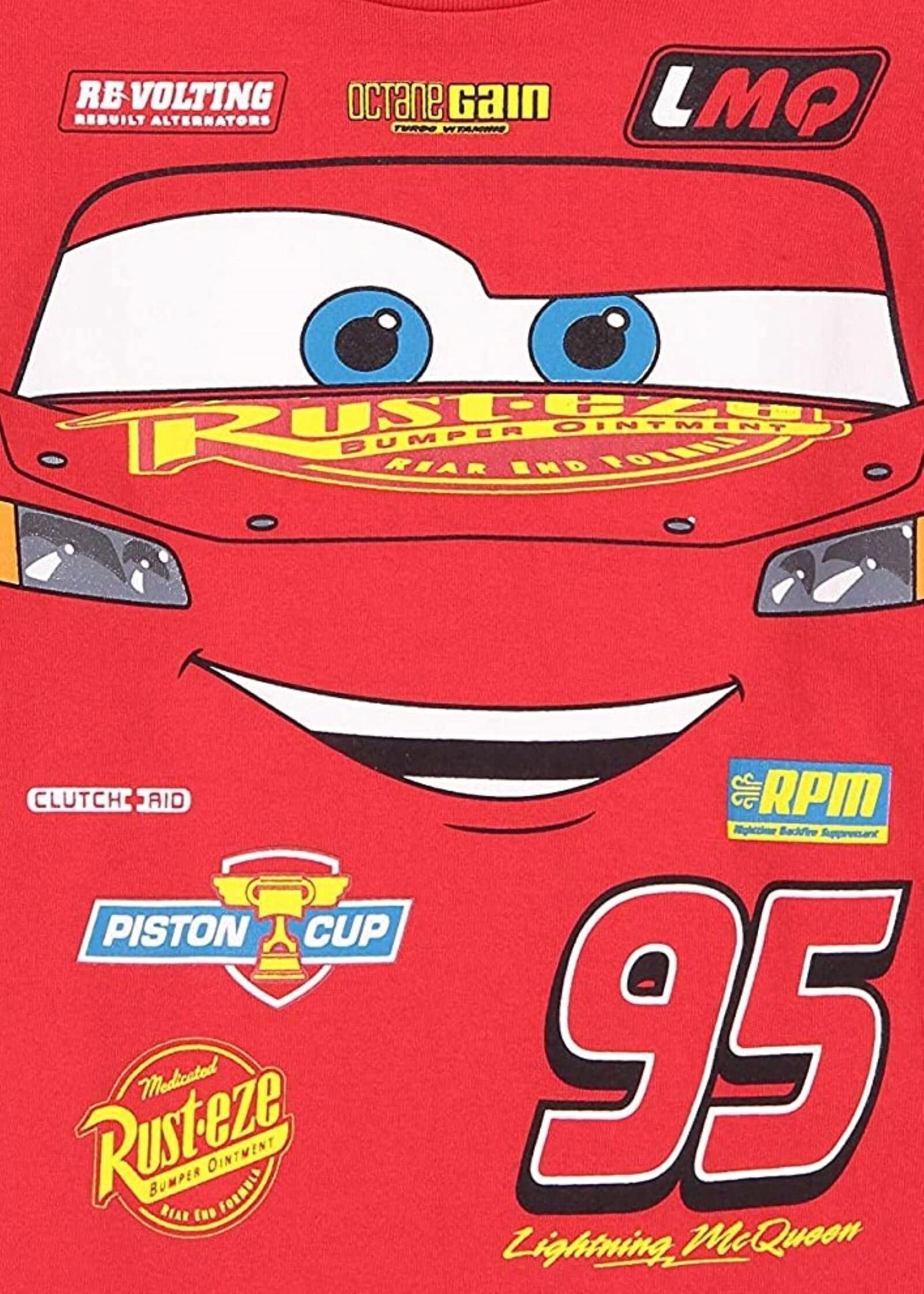 Disney Pixar Cars Lightning McQueen Tow Mater Toddler Boys 3 Pack Graphic T-Shirts Multicolor 5T