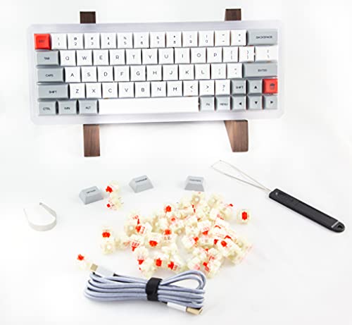 Clack Polycarbonate Mechanical Keyboard - Cherry MX Reds - Hot swappable - GK64