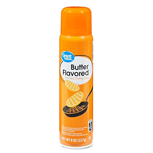 PACK OF 12 - Great Value Butter Flavored Cooking Spray, 8 oz