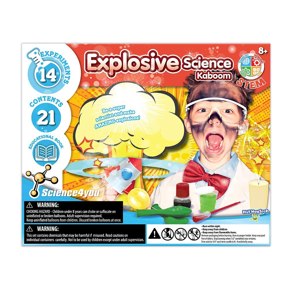 PlayMonster Science4you â Kaboom-Explosive Science â 14 Explosive Experiments About Chemistry â Fun, Education Activity â for Kids Ages 8+