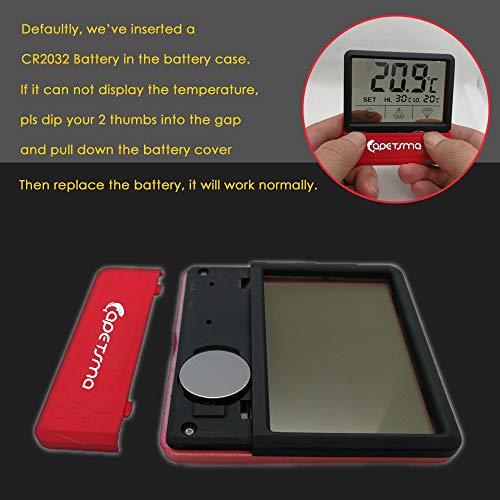 Fish Tank Thermometer, Touch Screen Digital Aquarium Thermometer with LCD Display, Stick-on Temperature Sensor ensures Optimum Temperature in Terrarium, for Your pet Amphibians and Reptilesā¦