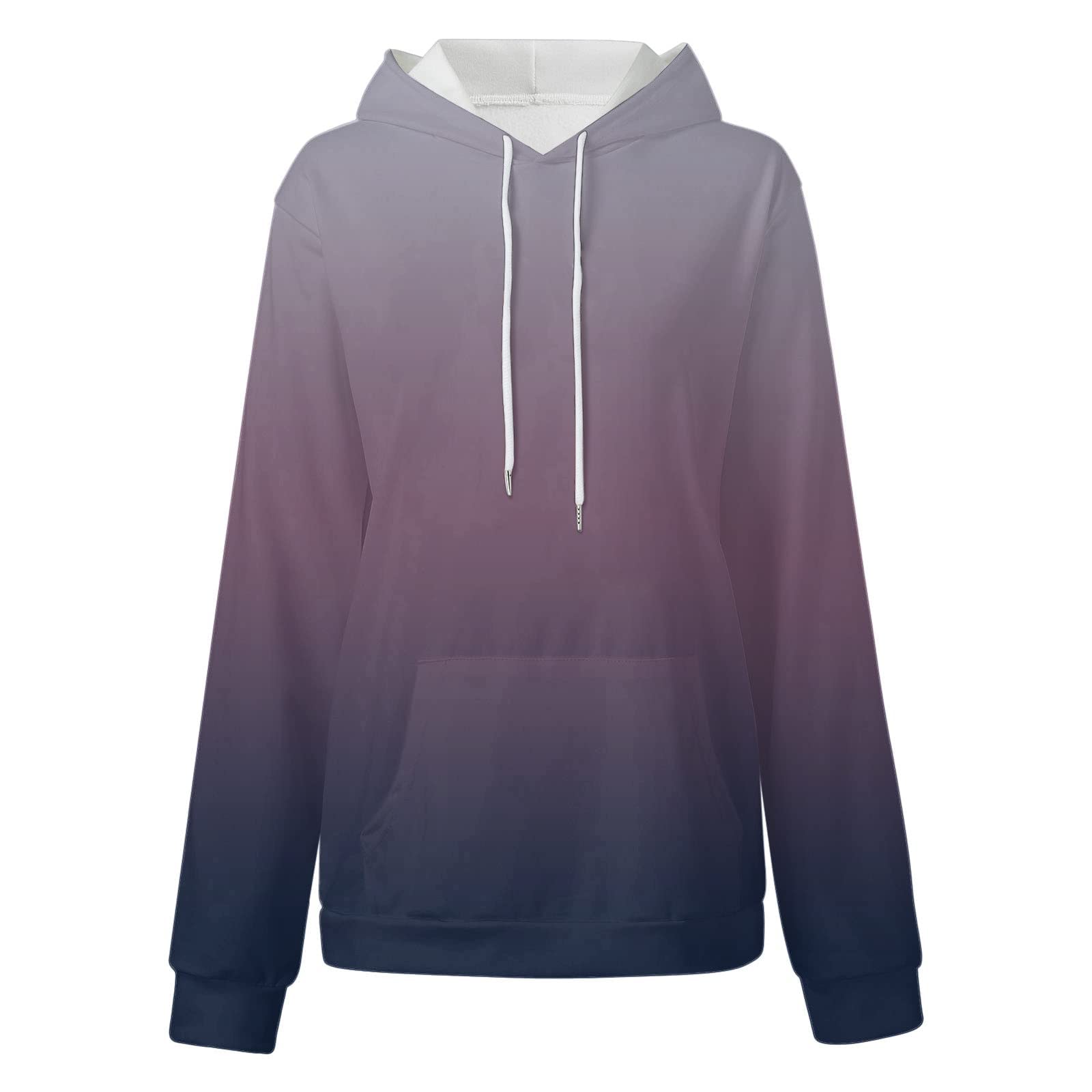 LFEOOST Womens Hoodie Sweatshirts Trendy 2022 Tie Dye Casual Long Sleeve Tunic Tops Loose Fit Pullover Blouses with Pockets
