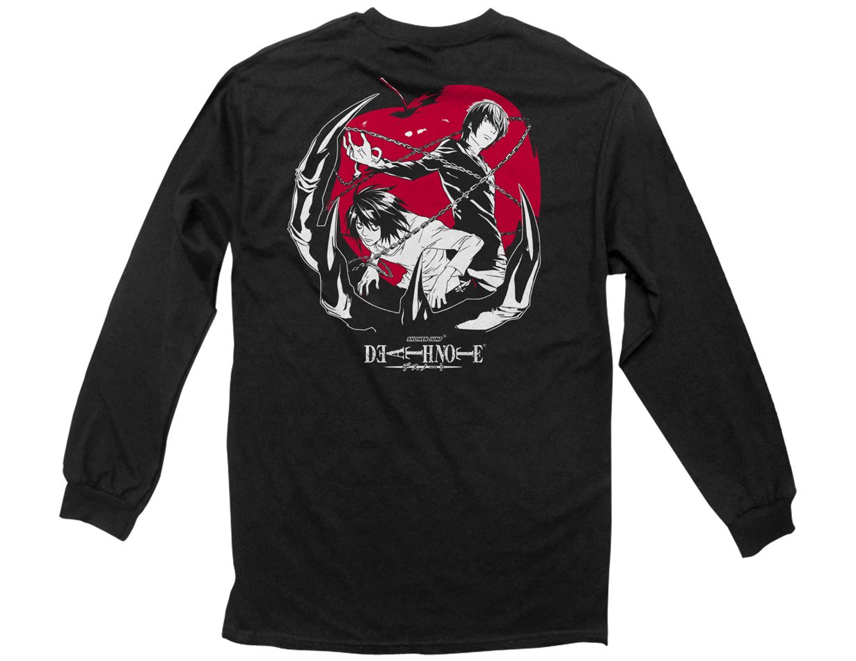 Ripple Junction Death Note Ryuk Light & L Adult Long Sleeve Small Black