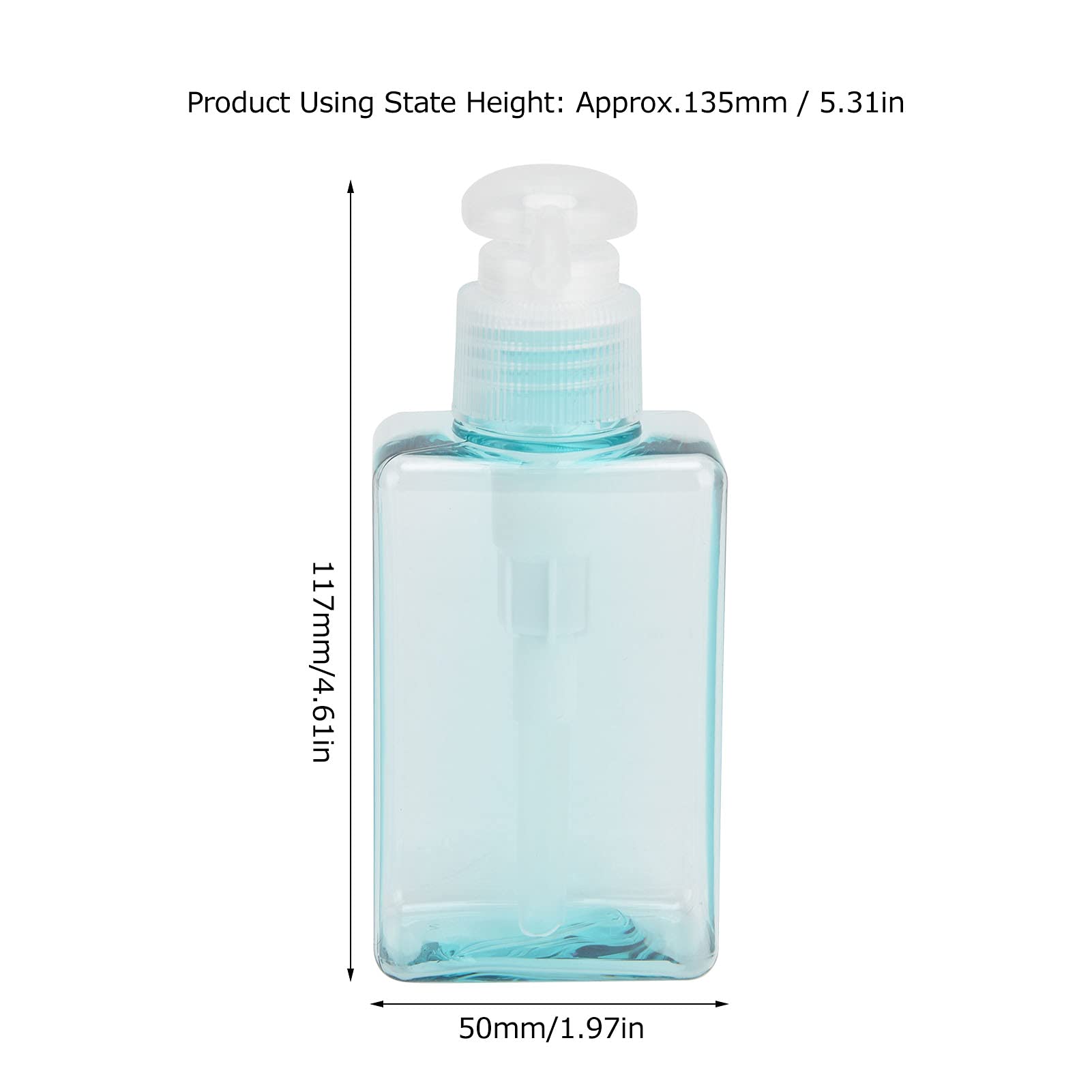 FIYO 100ML 3Pcs Plastic Bottles with Pump Dispenser, Liquid Soap Bottle Lotion Container Portable Travel Empty Shampoo Pump Bottles for Home Travel Use(Blue)