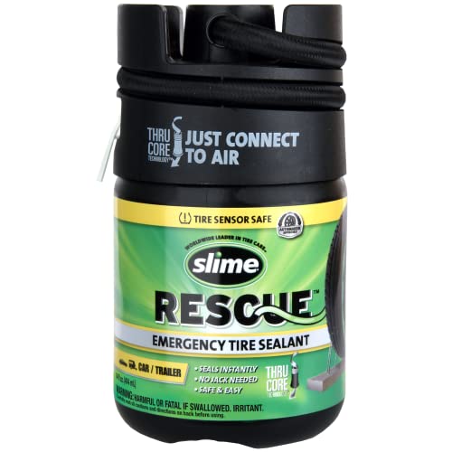 Slime 10188 Flat Tire Puncture Repair Sealant, Rescue, Emergency Repair for highway vehicles, universal fit, Non-toxic, eco-friendly