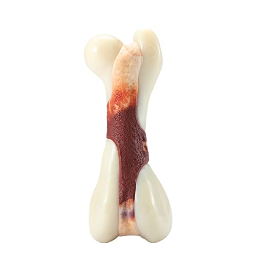 Indestructible Dog Chew Toys for Aggressive Chewers, Tikaton Beef Flavor Durable Dog Teething Chew Toys Bones for Large / Medium / Small Puppies…