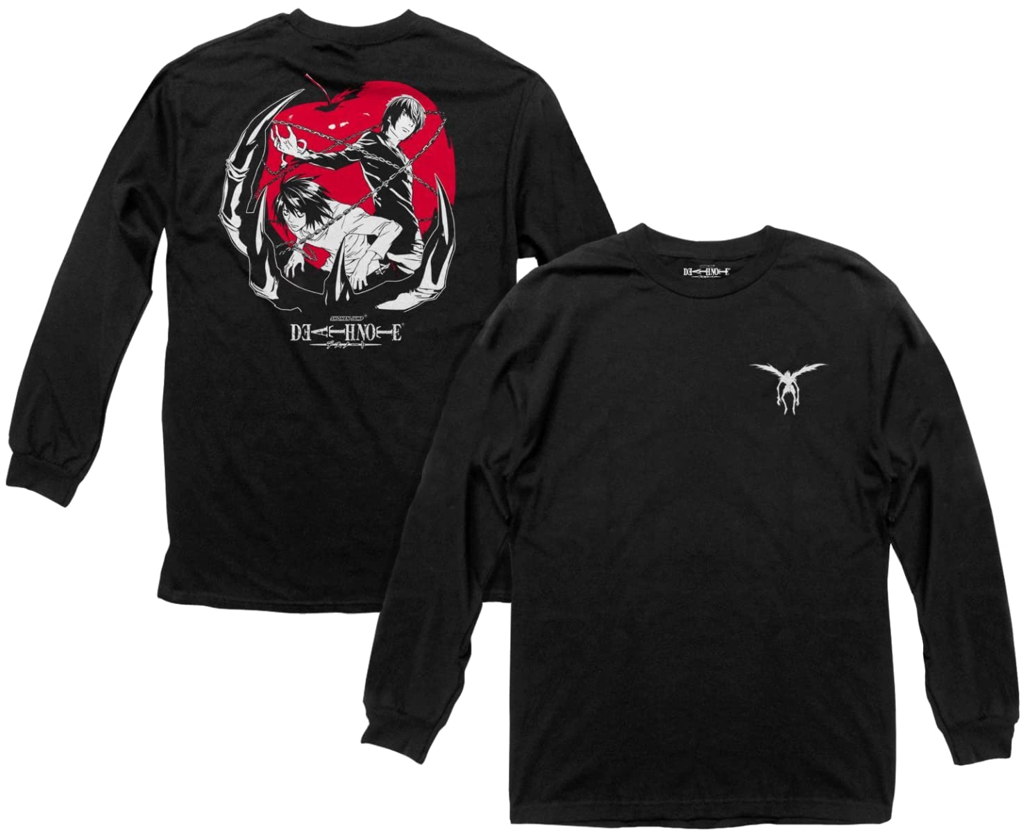 Ripple Junction Death Note Ryuk Light & L Adult Long Sleeve Small Black