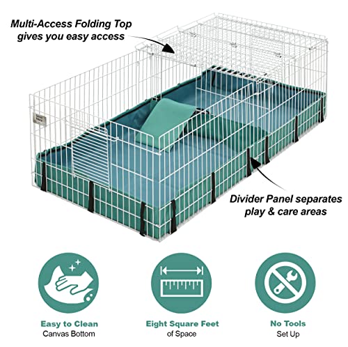 Guinea Habitat Plus Guinea Pig Cage by MidWest w/ Top Panel, 47L x 24W x 14H Inches