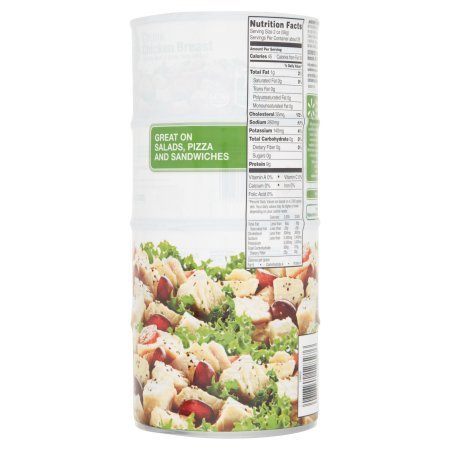 Great Value Fully Cooked Chunk Chicken Breast with Rib Meat in Water