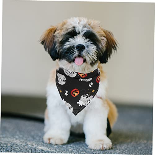 BCOATH 2 Pcs Pet Bib Cosplay Accessories Ghost Towel Pumpkin Cat Scarf Kitten Triangle Bibs Triangle Dog Necktie Dog Kerchief Washable Neckerchief Dog Bandanas Collar Polyester Bibs