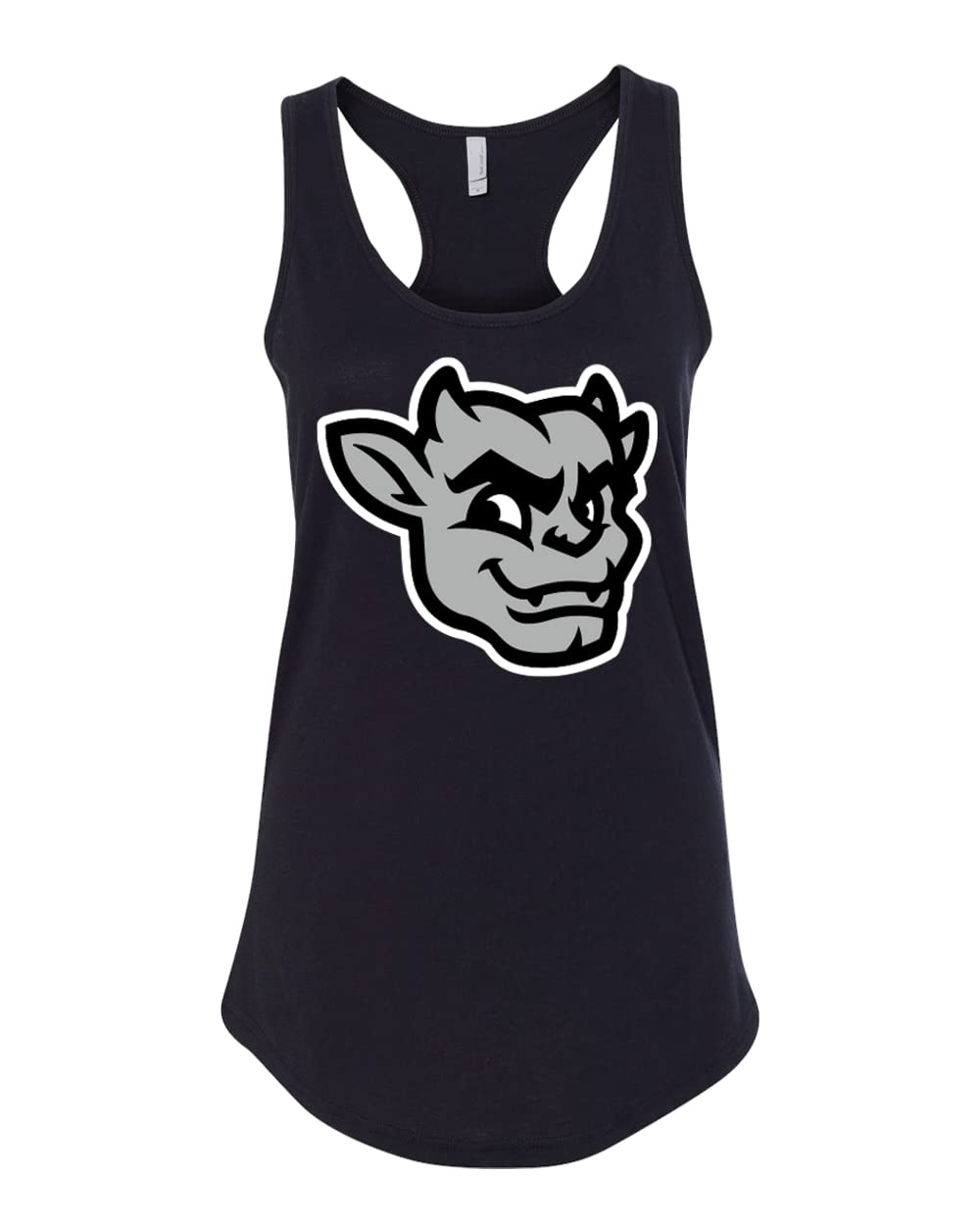CreateMyTee | Bradley University Kaboom Full Color Ladies Tank Top (Black, Large)