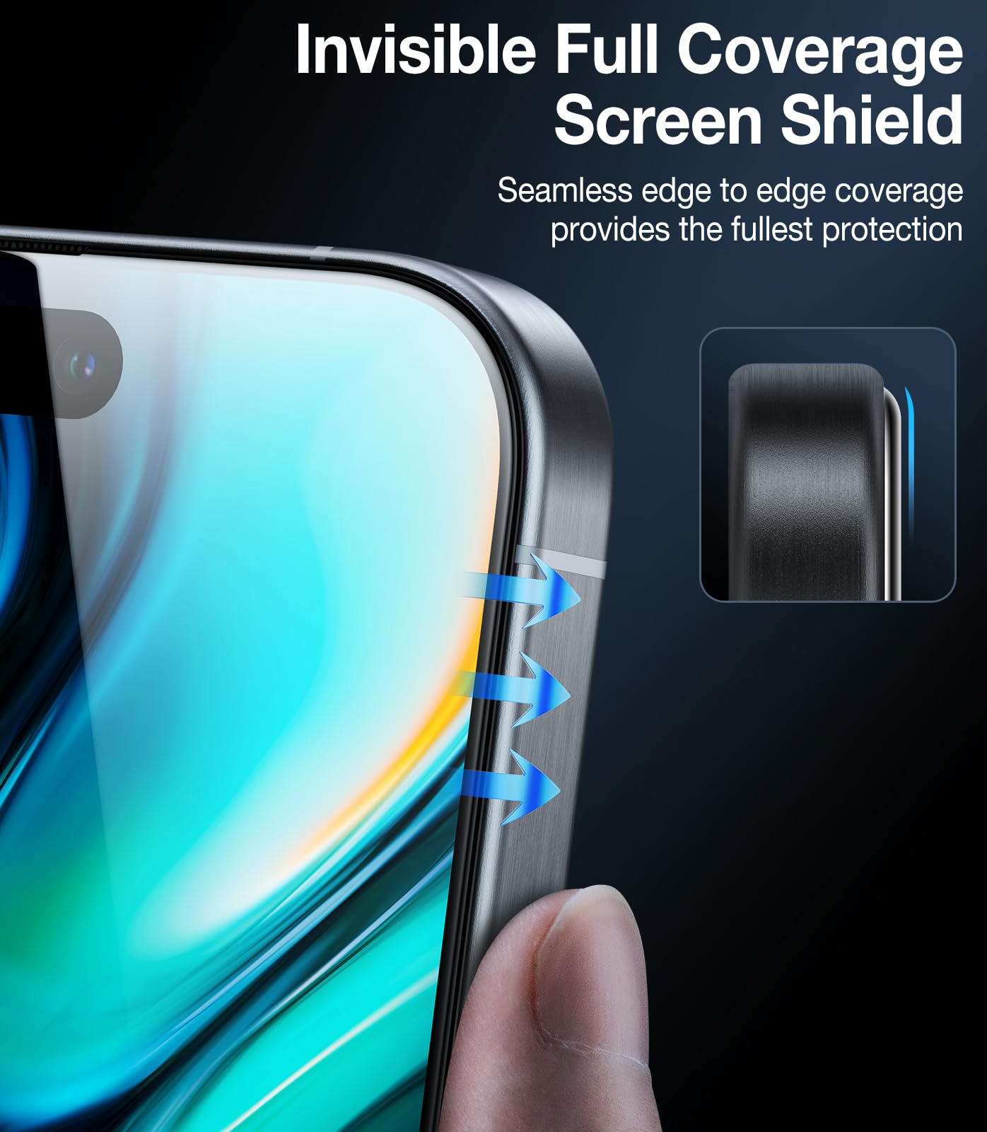 UltraGlass [2023 NEW] Invisible Privacy Armor for iPhone 14 Pro Max Screen Protector [UNBREAK TOP 9H+ Shatterproof] Stealth HD Privacy Screen Protector 14 Pro Max Tempered [Longest Durable] 2 Packs