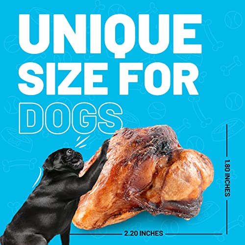 Sitka Farms Premium Beef Knee Caps Smoked Dog Bones | Long Lasting Dog Treats for Aggressive Chewers | Free Range - Grass Fed Beef Cattle | for Small - Large and Medium Breed Dogs | (25 Count)