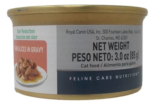 Royal Canin Slices in Gravy Cat Food 3 Flavor 6 Can Sampler, (2) Each: Adult Instinctive, Digest Sensitive, Weight Care (3 Ounces) - Plus Catnip Toy and Fun Facts Booklet Bundle