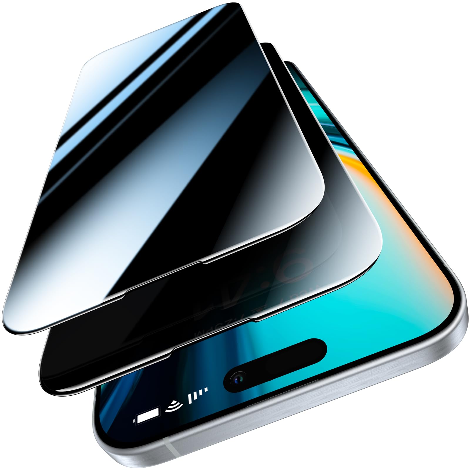 UltraGlass [2023 NEW] Invisible Privacy Armor for iPhone 14 Pro Max Screen Protector [UNBREAK TOP 9H+ Shatterproof] Stealth HD Privacy Screen Protector 14 Pro Max Tempered [Longest Durable] 2 Packs