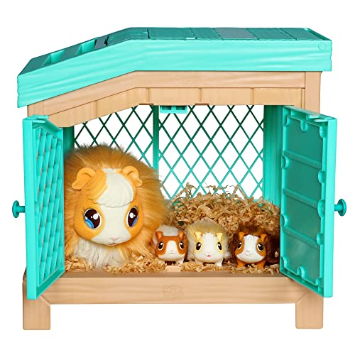 Little Live Pets - Mama Surprise | Soft, Interactive Guinea Pig and her Hutch, and her 3 Babies. 20+ Sounds & Reactions. for Kids Ages 4+, Multicolor, 7.8 x 11.93 x 11.38 inches