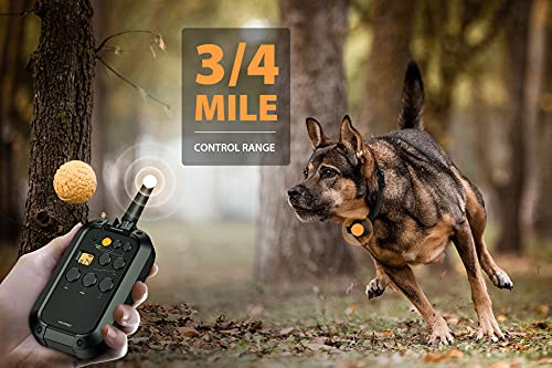 PATPET Dog Training Collar with Remote(3/4 Mile) - Outdoor Hunting E Collar for Dogs Training, Shock Collar for Medium Large Dogs(15-140 lbs)