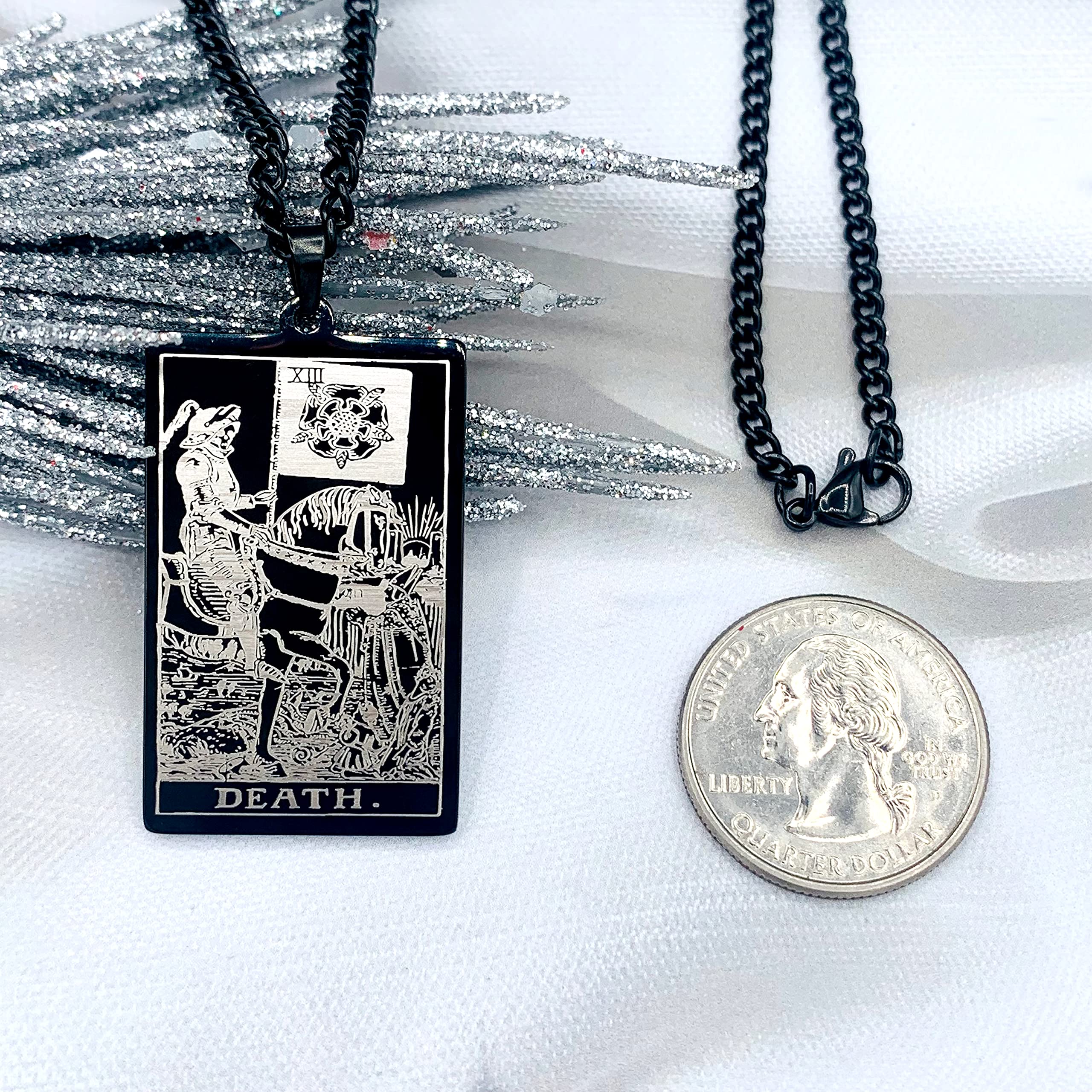 Mall of Style Scorpio Necklace for Women - Scorpion Pendant - Death Tarot Card Necklace (Scorpio - Death)