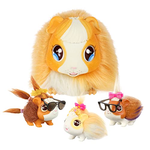 Little Live Pets - Mama Surprise | Soft, Interactive Guinea Pig and her Hutch, and her 3 Babies. 20+ Sounds & Reactions. for Kids Ages 4+, Multicolor, 7.8 x 11.93 x 11.38 inches
