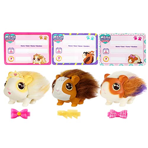Little Live Pets - Mama Surprise | Soft, Interactive Guinea Pig and her Hutch, and her 3 Babies. 20+ Sounds & Reactions. for Kids Ages 4+, Multicolor, 7.8 x 11.93 x 11.38 inches