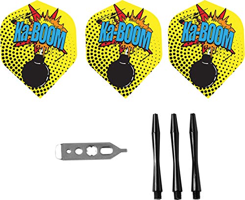 Viper Comix Steel Tip Darts: Ka-BOOM (Black), 22 Grams