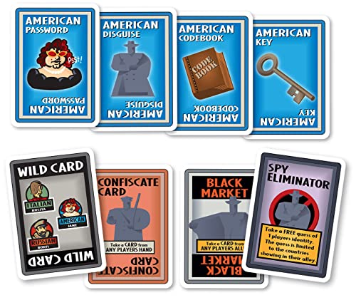 SPY ALLEY Card Game - 2-6 Players - The Card Game That Likes to Live Dangerously - Game Night Shaken Not Stirred