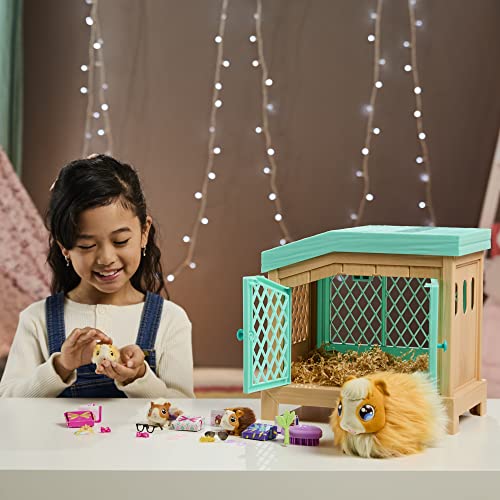 Little Live Pets - Mama Surprise | Soft, Interactive Guinea Pig and her Hutch, and her 3 Babies. 20+ Sounds & Reactions. for Kids Ages 4+, Multicolor, 7.8 x 11.93 x 11.38 inches
