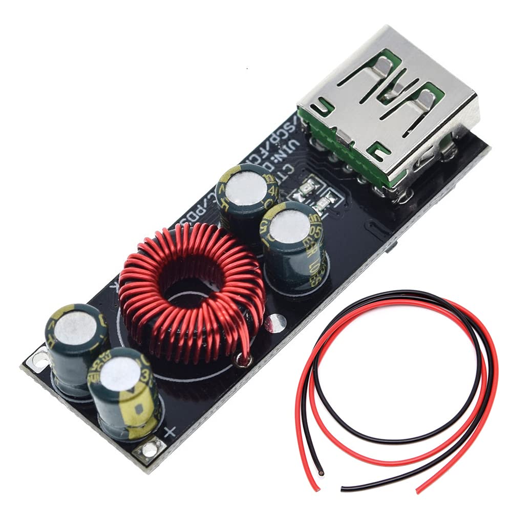 DKARDU 6-35V QC4.0 QC3.0 USB Type-C Quick Charge Module Step Down Buck Converter Module for Mobile Phone with 24AWG Wire