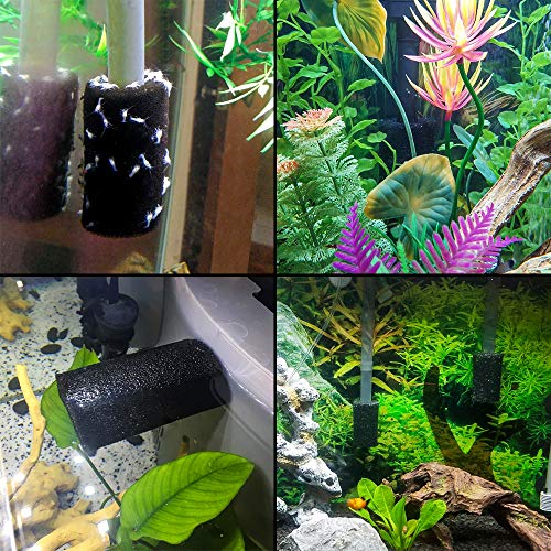 IAFVKAI 6 PCS Pre-Filter Sponge Aquarium Foam Sponge Roll Intake Filter Cover for Fish Tank Large