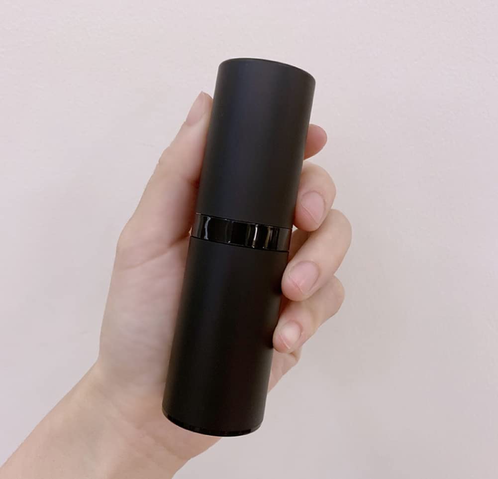 3 Pack Black Airless Pump Bottle Travel Lotion Bottles Cosmetic Cream Bottle Vacuum Pump Bottles Makeup Dispenser Container (30ml/1oz)