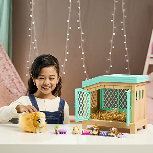 Little Live Pets - Mama Surprise | Soft, Interactive Guinea Pig and her Hutch, and her 3 Babies. 20+ Sounds & Reactions. for Kids Ages 4+, Multicolor, 7.8 x 11.93 x 11.38 inches