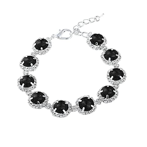 Dog Collar Leather Chocker Pet Rhinestone Necklace Pet Fashion Shining Collars Fancy Shaped (Small, Black)
