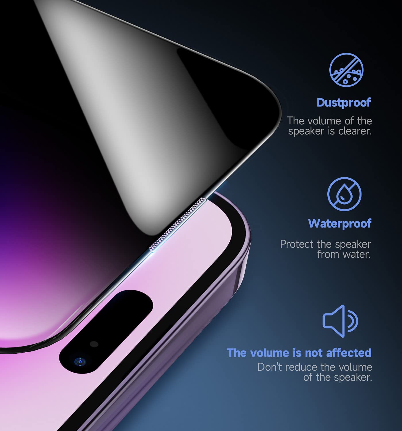 MAGIC JOHN 2 Pack for iPhone 14 Pro Max 6.7 inch Privacy Glass Screen Protector, Auto Dust-Elimination Installation, Bubble Free, HD Clear, Easy Installation