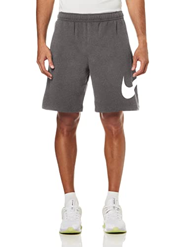 Nike Men's Sportswear Club Short Basketball Graphic, Charcoal Heathr/White/White, XX-Large
