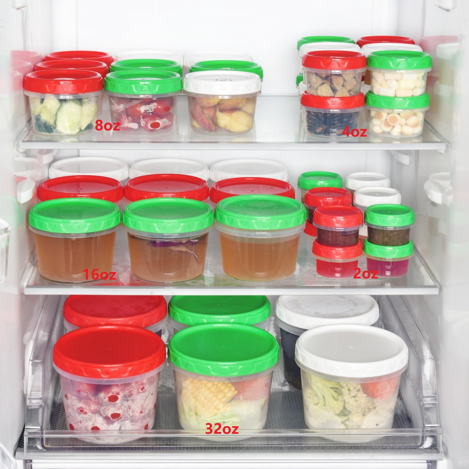 12-pack 2oz reusable small plastic containers with screw lids salad dressing container to go sauce condiment jello shot cups jars lunch box accessories baby food containers -mini-leakproof airtight