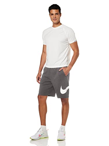 Nike Men's Sportswear Club Short Basketball Graphic, Charcoal Heathr/White/White, XX-Large