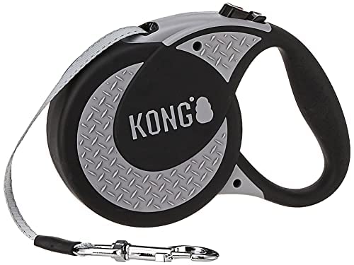 Alcott Kong Ultimate Retractable Dog Leash, Extra Large, Grey, 16' Long