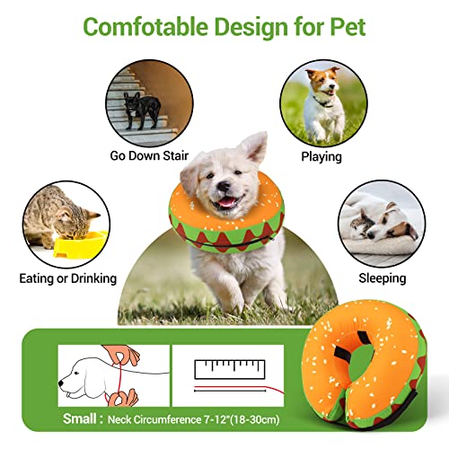 BEBANG Recovery Collar for Dogs &Cats,Inflatable Dog Cone Collar, Protective Inflatable Collar for Dogs, Adjustable Pet Recovery Cone After Surgery,E-Collar Recovery Collar for Cats,Soft Dog Cone,Cute