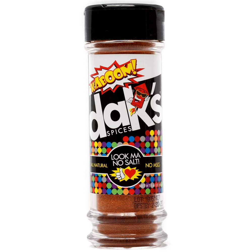 DAK's Spices Kaboom Mouth Watering Seasoning Blend | 100% Salt & Sugar Free | Premium & Healthy Seasoning | MSG Free, Preservative Free, Potassium Chloride Free | Low Carb & Keto Friendly | Perfect for Clean Eating & Adding Flavor to Recipes | 1.5 oz