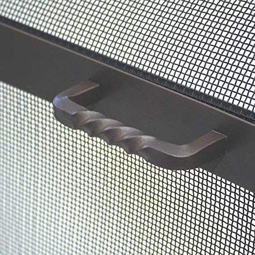 Pilgrim Home and Hearth SGBB Spark Guard Fireplace Screen, 44" W x 33" H x 6.5" D, Burnished Bronze