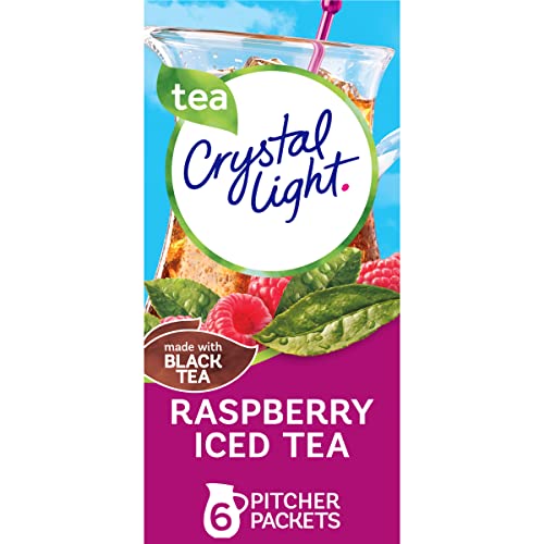 Crystal Light Sugar-Free Raspberry Iced Tea Naturally Flavored Powdered Drink Mix 72 Count Pitcher Packets