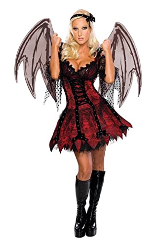 Secret Wishes Sexy Vampire Fairy Costume, Red, Small