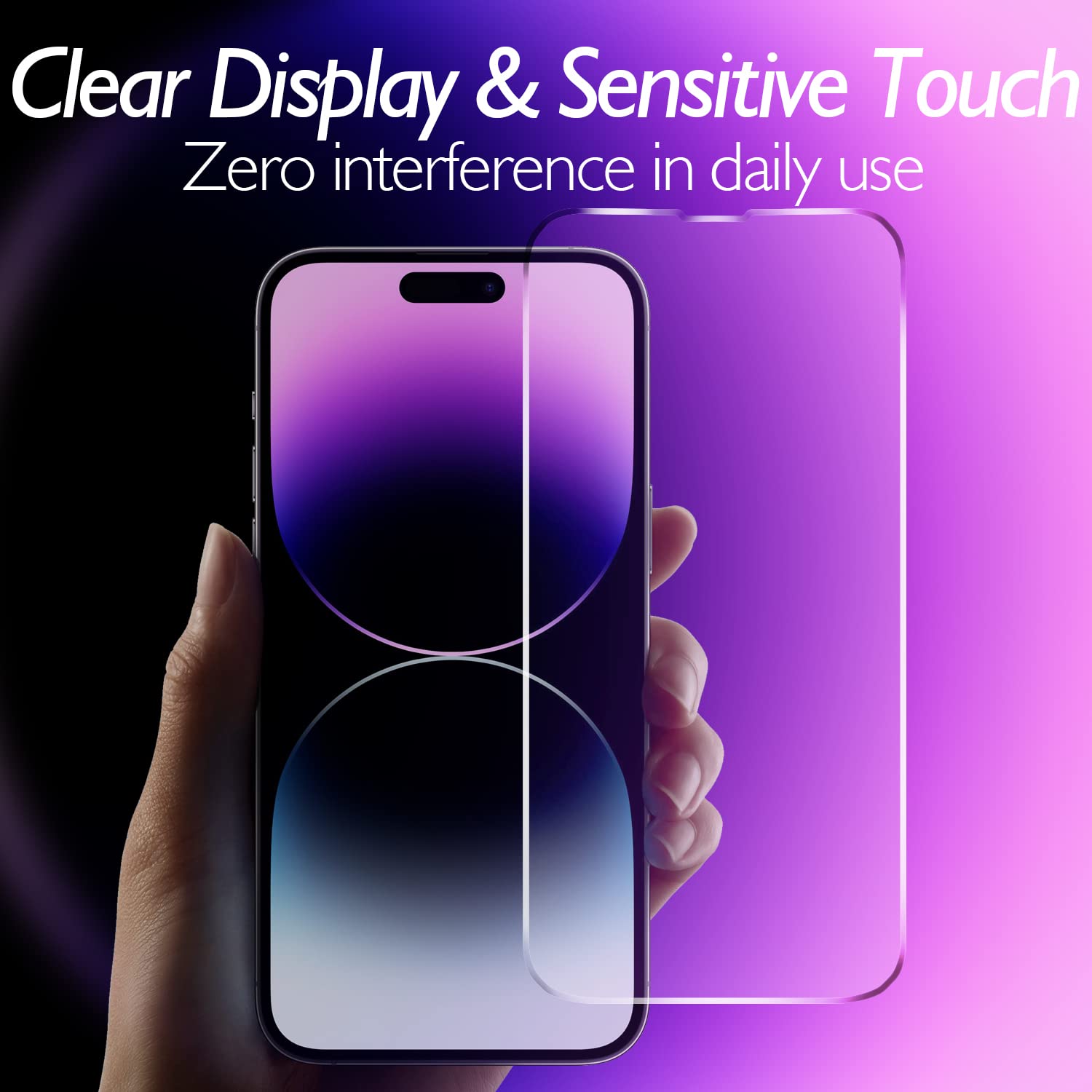 Shacoryze Front and Back Screen Protector for iPhone 14 Pro Max, Back Tempered Glass Front and Rear Glass Protector Premium HD Clarity Anti-Fingerprint/Scratch for 14 Pro Max (6.7 inch)