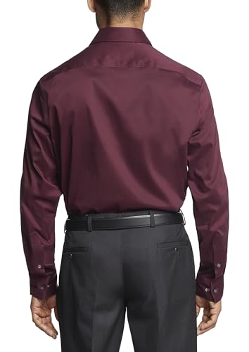 Van Heusen Men's Fit Dress Shirt Ultra Wrinkle Free Flex Collar Stretch (Big and Tall), Hearth, 18.5" Neck 34"-35" Sleeve