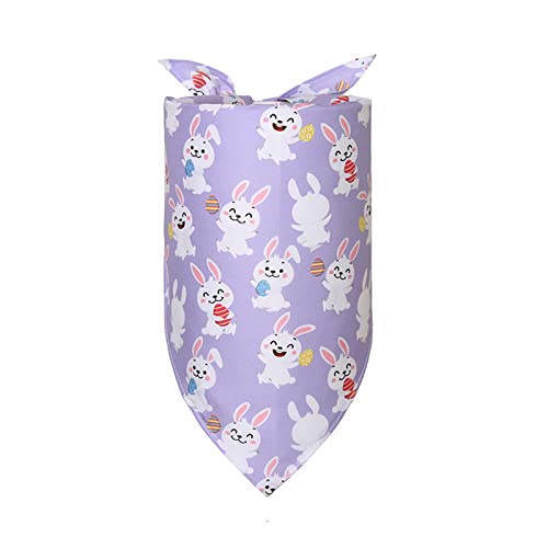 Cute Boy Dog Collars Easter Dog Bandana Triangle Pet Scarf Easter Bunny Rabbit and Egg Pet Bandana for Small Medium Dogs Cats Accessories