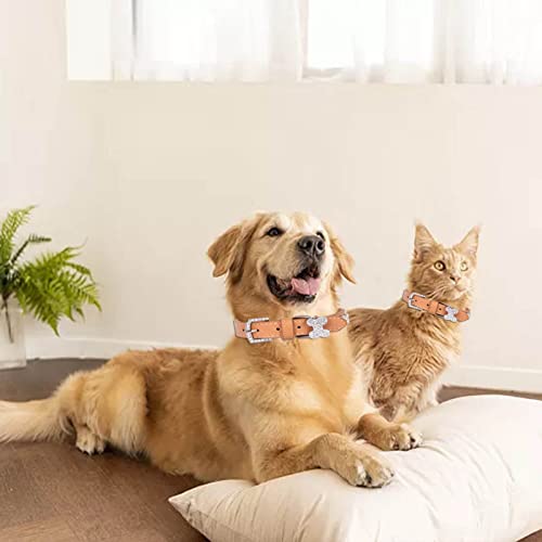 Bell for Cat Collar Pet Bone Rhinestone Dog Collar Diamond Buckle Collar Bling Girl Small Puppy Cute Bowtie Pet Collar