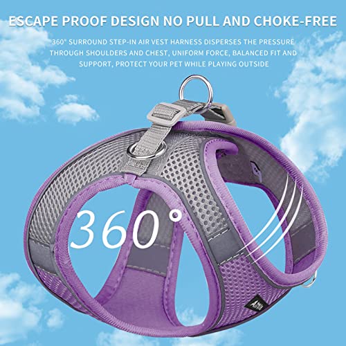 AIITLE Pet Supply No Pull, Step in Adjustable Dog Harness with Padded Vest for All Weather, Easy to Put on Small and Medium Dogs Purple S